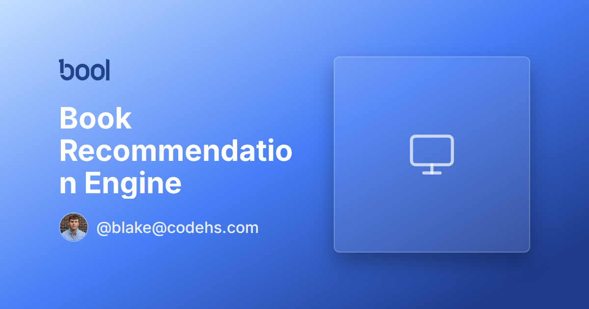 Book Recommendation Engine by blake@codehs.com - bool