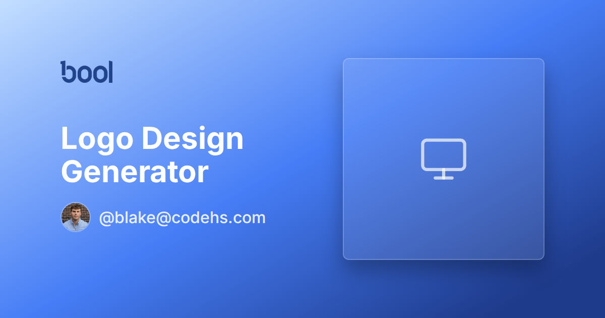 Logo Design Generator by blake@codehs.com - bool