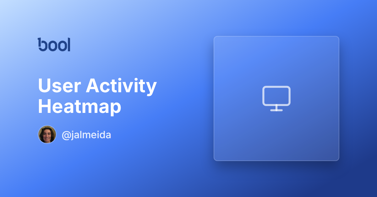 User Activity Heatmap by jalmeida - bool